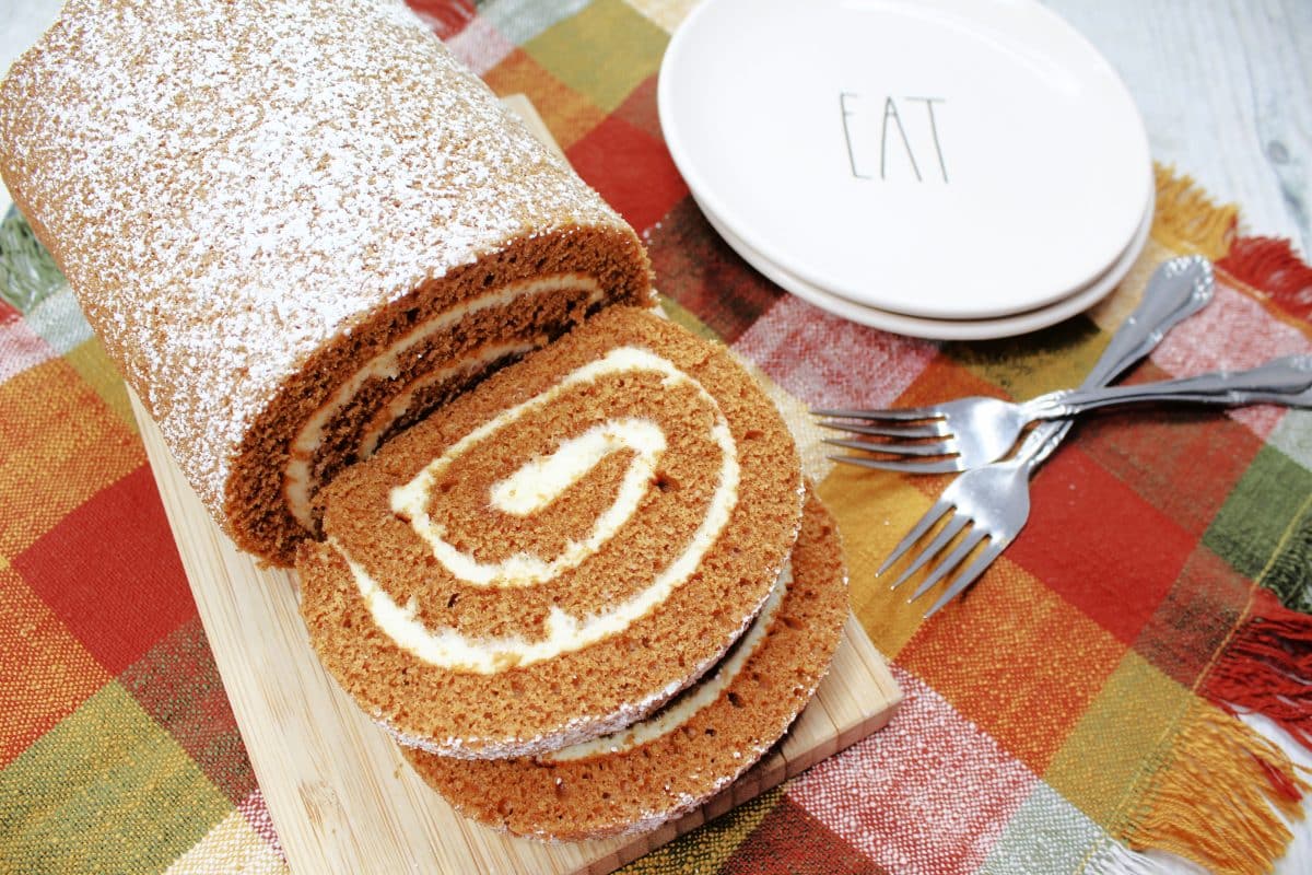 Peppermint Mocha Rolled Cake