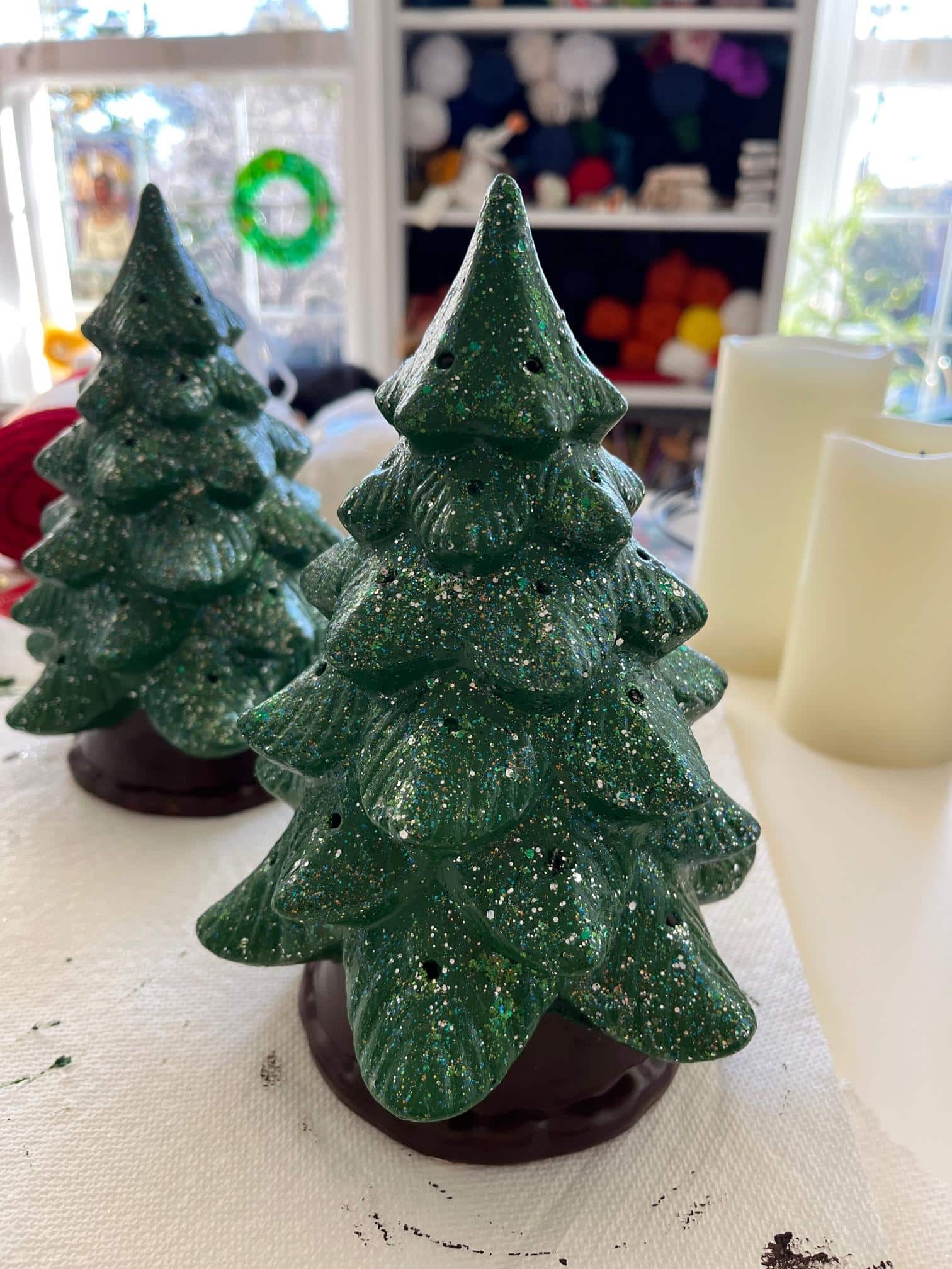 Hand Painted Ceramic Christmas Trees