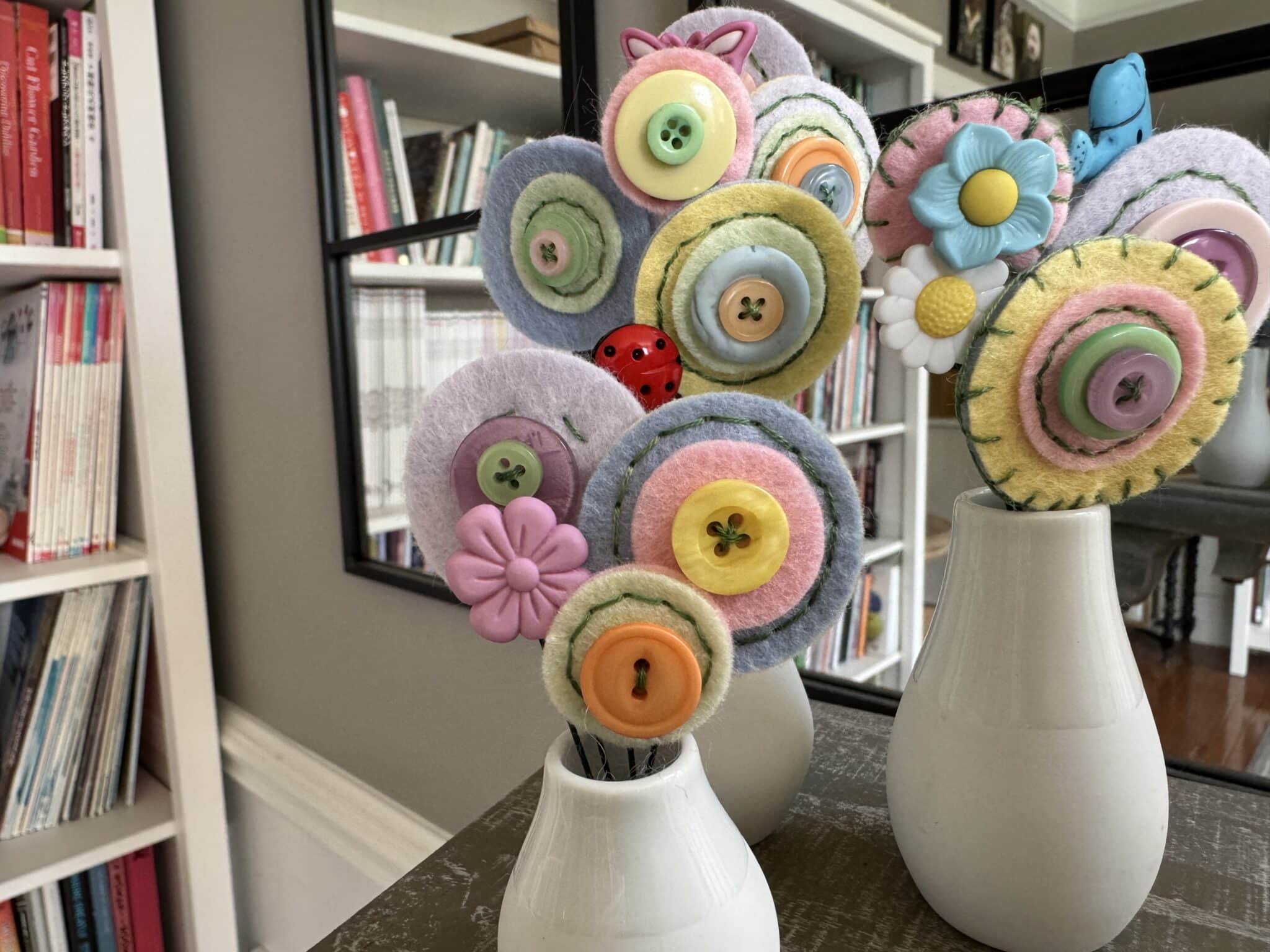 Spring Button Bouquets