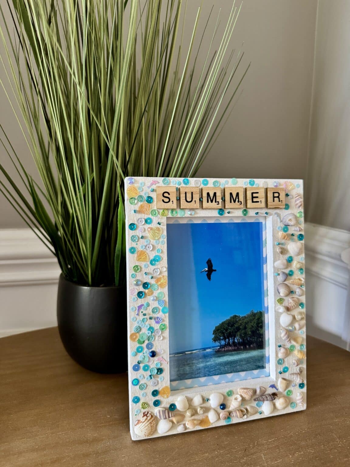 Seashell and Sequin Summer Picture Frame